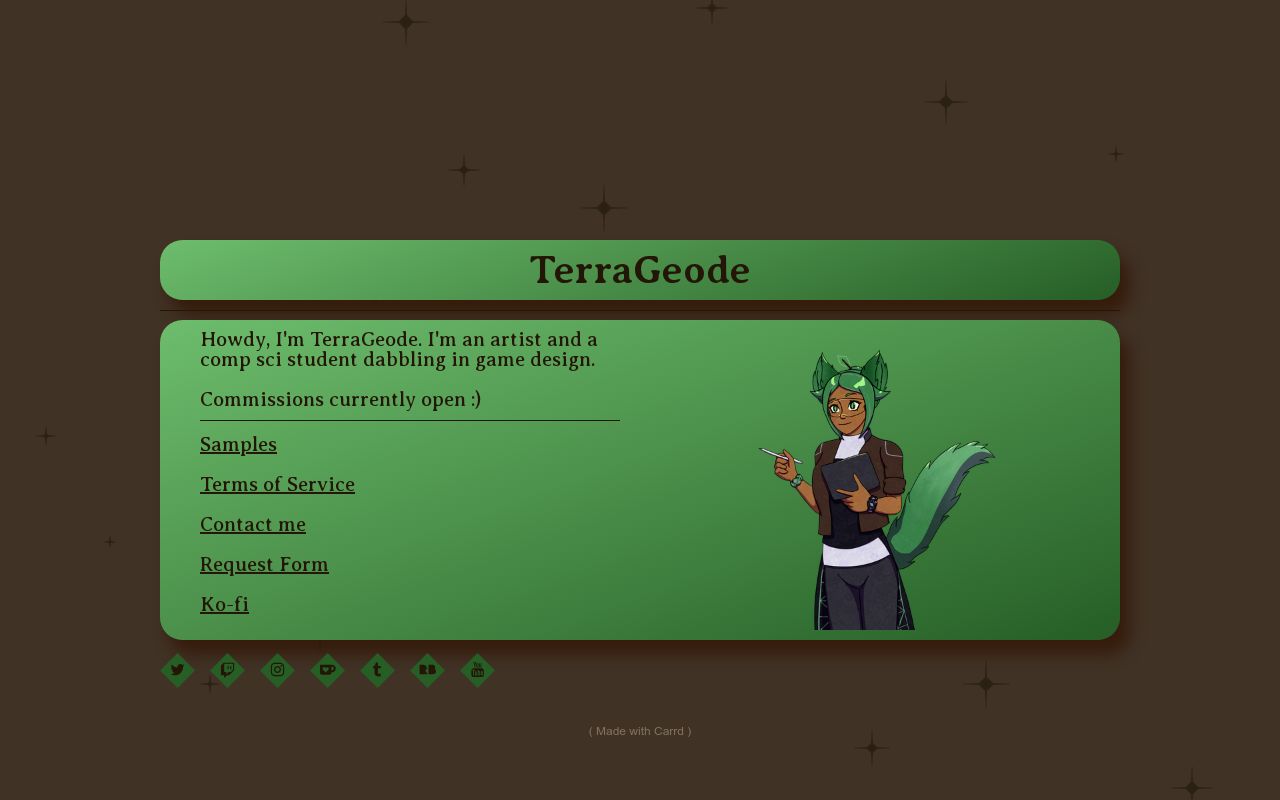 TerraGeode Art Comms